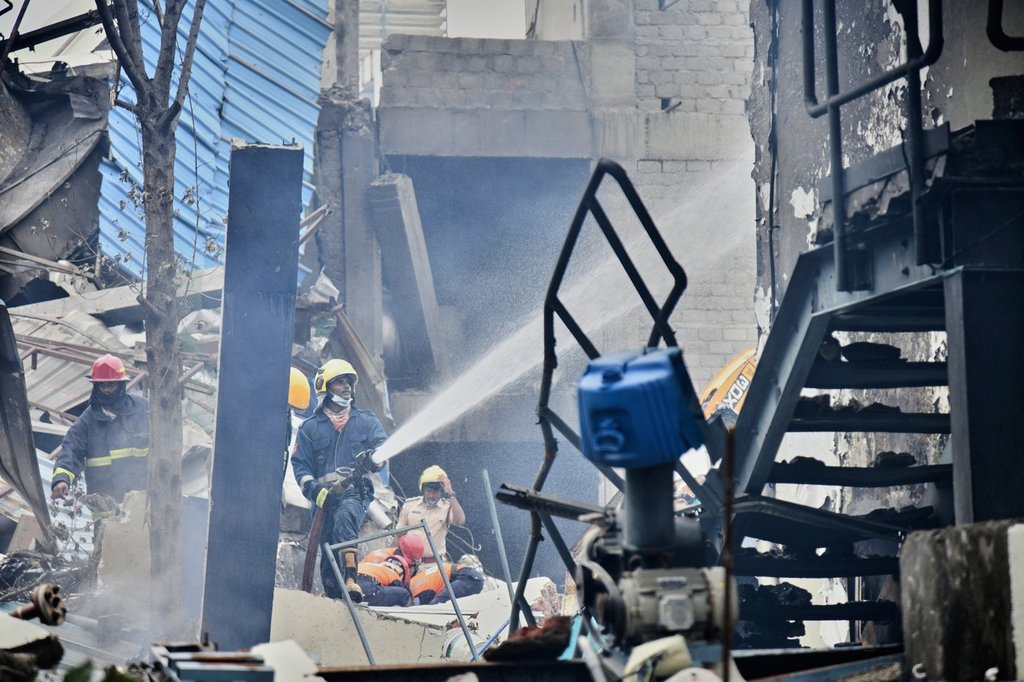 At least 12 killed in an explosion and fire at a pharmaceutical factory ...