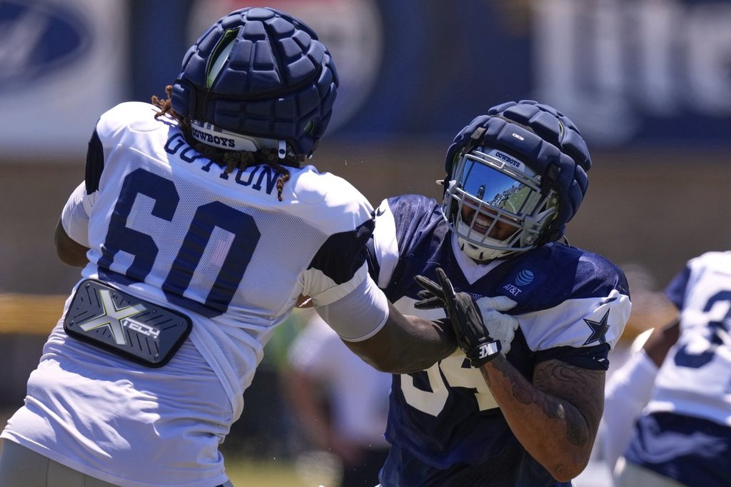 Cowboys LT Tyler Guyton fractures bone in right knee during practice ...