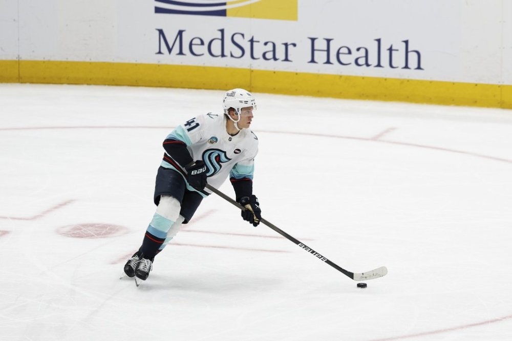 Defenceman Ryker Evans agrees to 2-year extension with Seattle Kraken ...