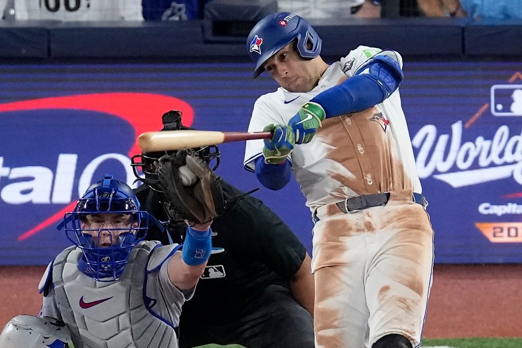 Injured DH George Springer out of Blue Jays’ starting lineup for 2nd ...