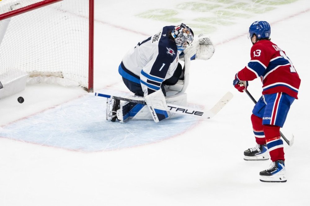 Caufield scores shootout winner, Canadiens beat Jets 3-2 to snap two ...