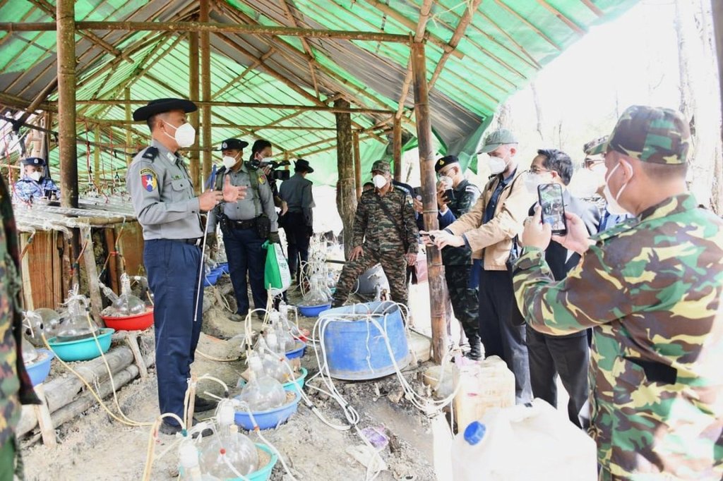 Myanmar’s military government claims a record seizure of illicit drugs ...