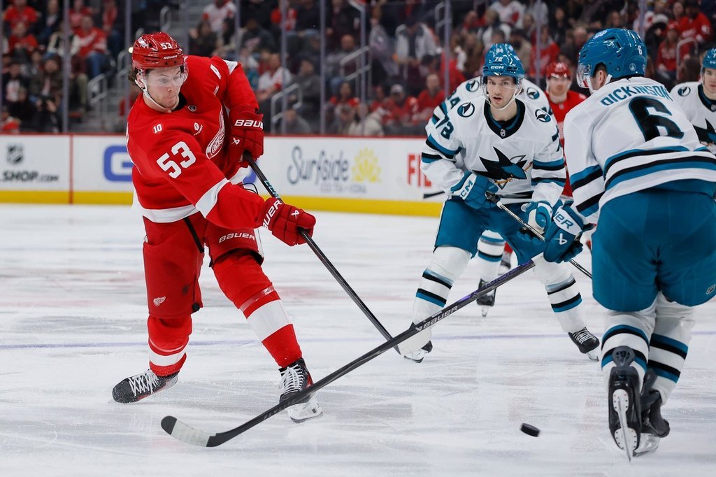 Larkin scores go-ahead goal as Red Wings beat Sharks 4-2 – Winnipeg ...