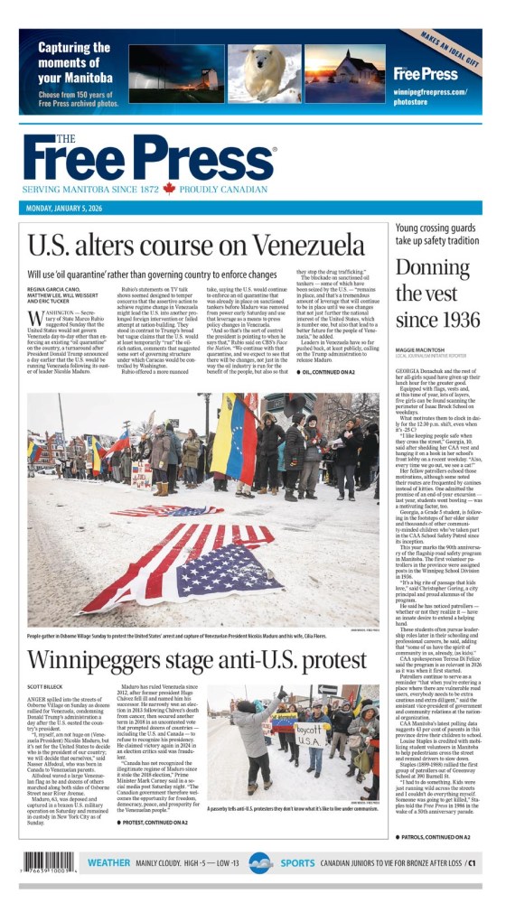 Free Press Head Start for Jan. 5, 2026 – Winnipeg Free Press