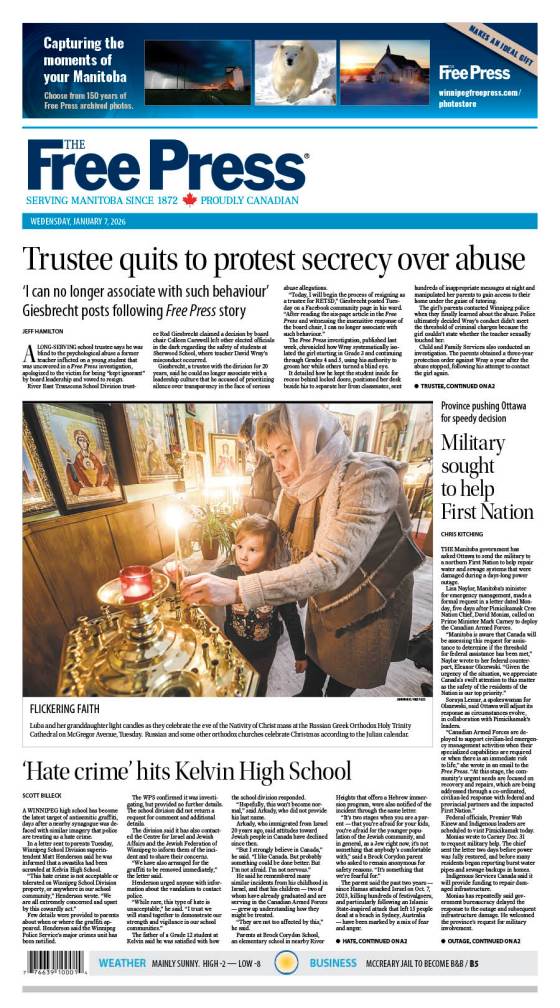 Free Press Head Start for Jan. 7, 2026 – Winnipeg Free Press