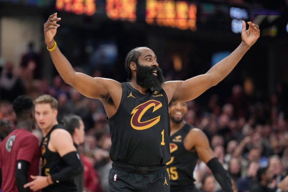 Harden turns playmaker in Cavaliers’ home debut as Cleveland routs the ...