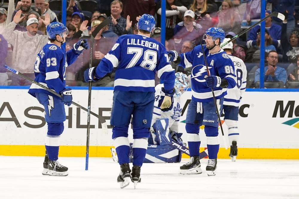 Kucherov hits 30 goals again as Lightning roll past Maple Leafs 4-2 for ...