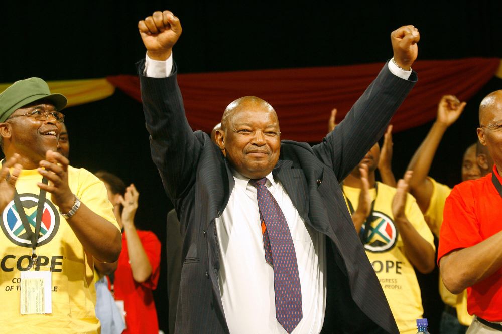 South Africa’s anti-apartheid veteran and ex-defense minister Mosiuoa ...