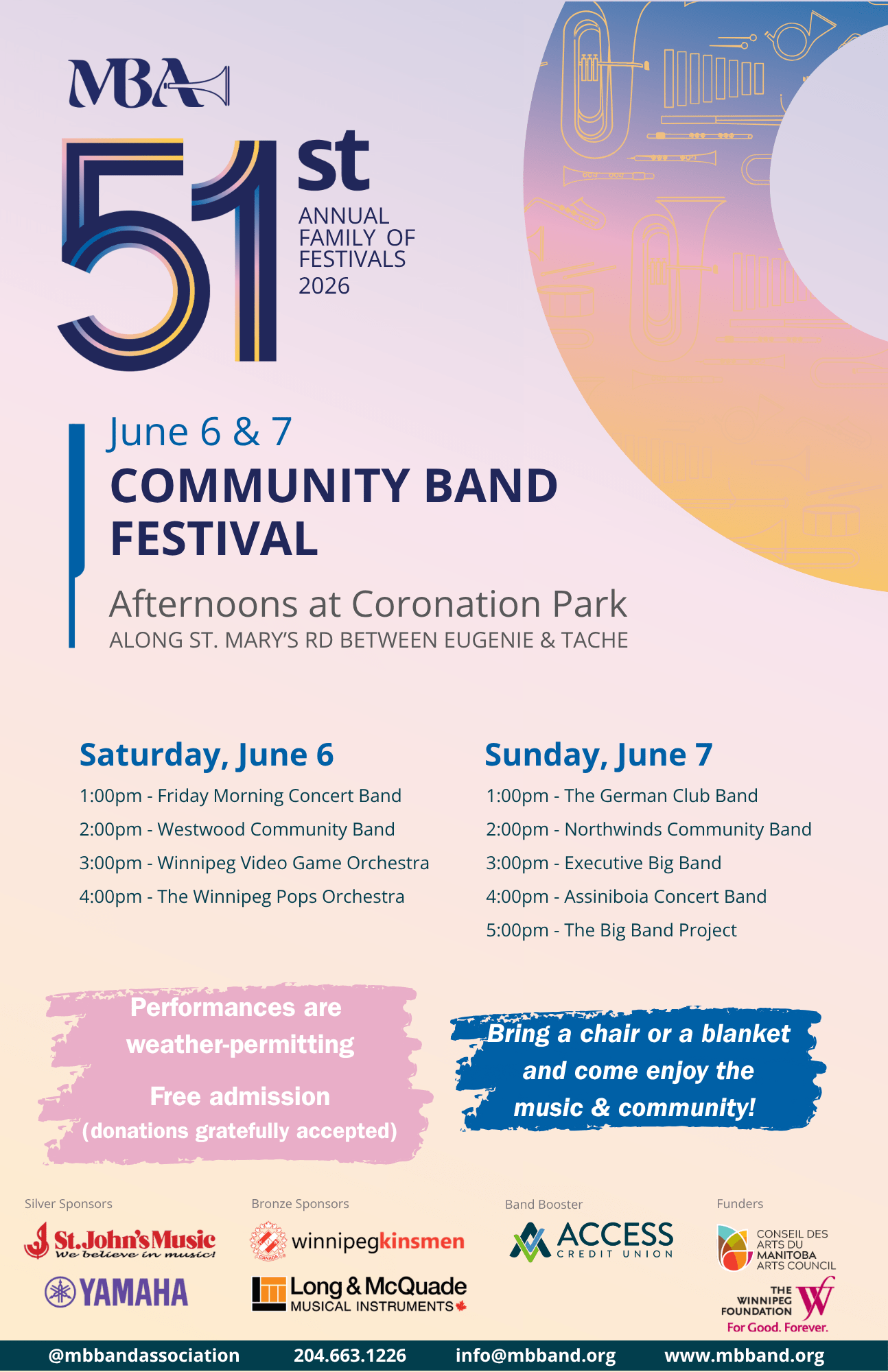 51st annual MBA Family of Festivals Community Band Festival – Winnipeg ...