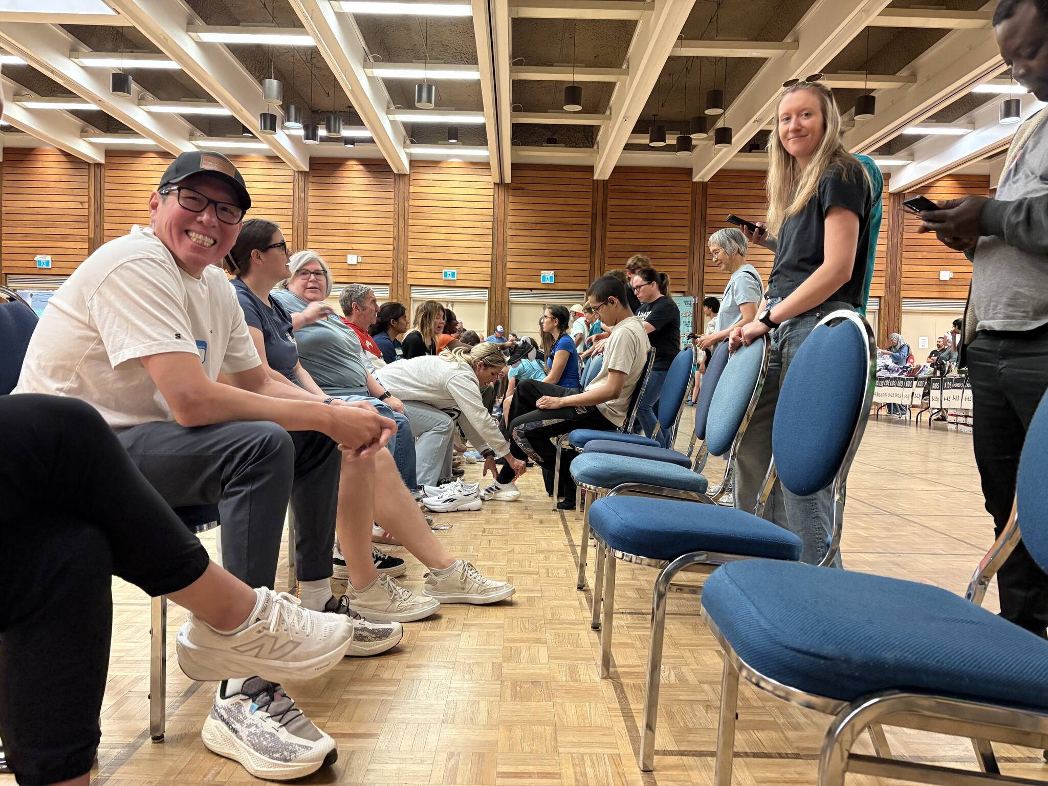 Happy feet: Students get outfitted with donated running shoes ahead of ...